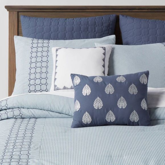 Threshold | Bedding | Queen 8pc Montclair Hotel Comforter Set Blue ...